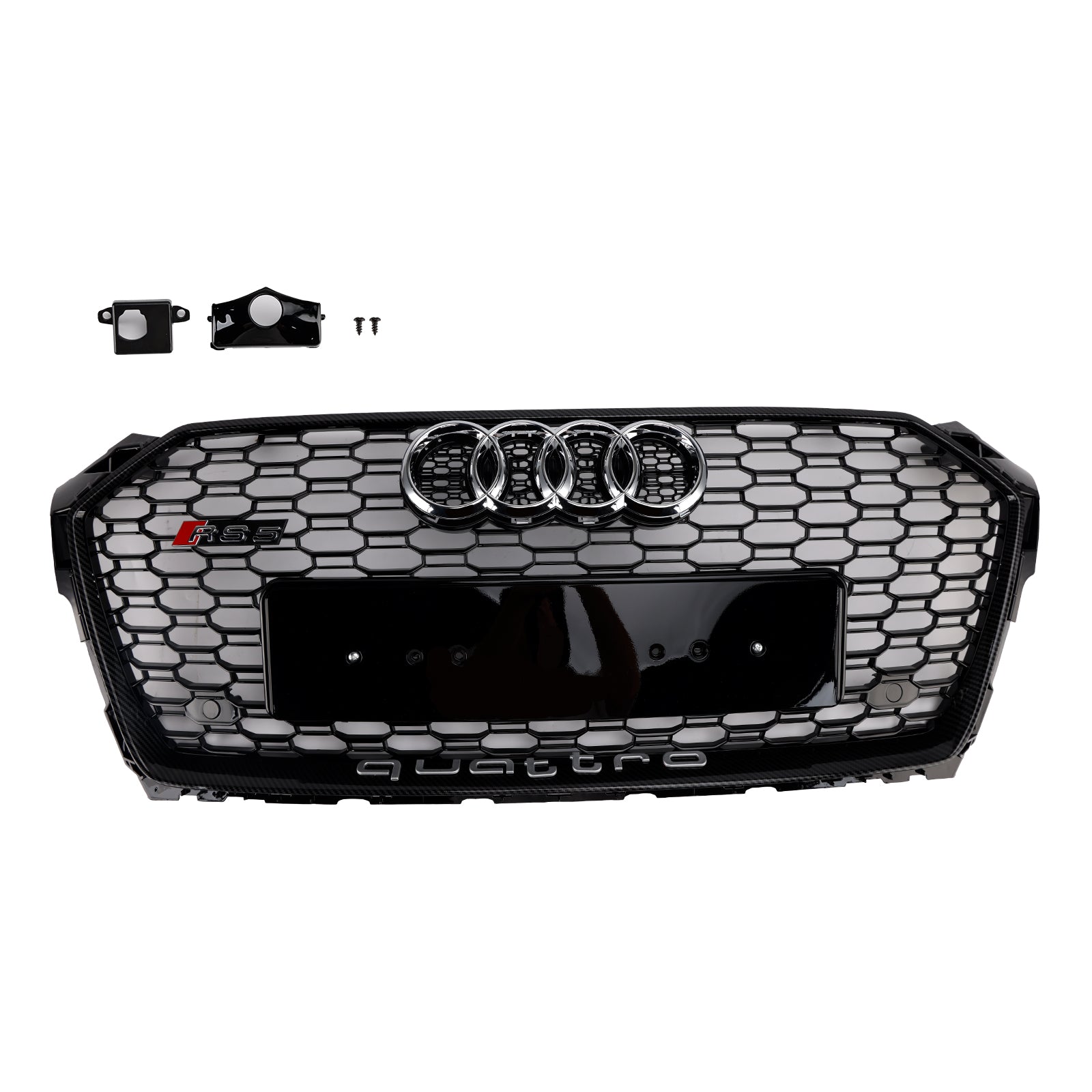 2017-2019 RS5 Style Sport Front Honeycomb Grill Grille Fit Audi A5 S5 ...