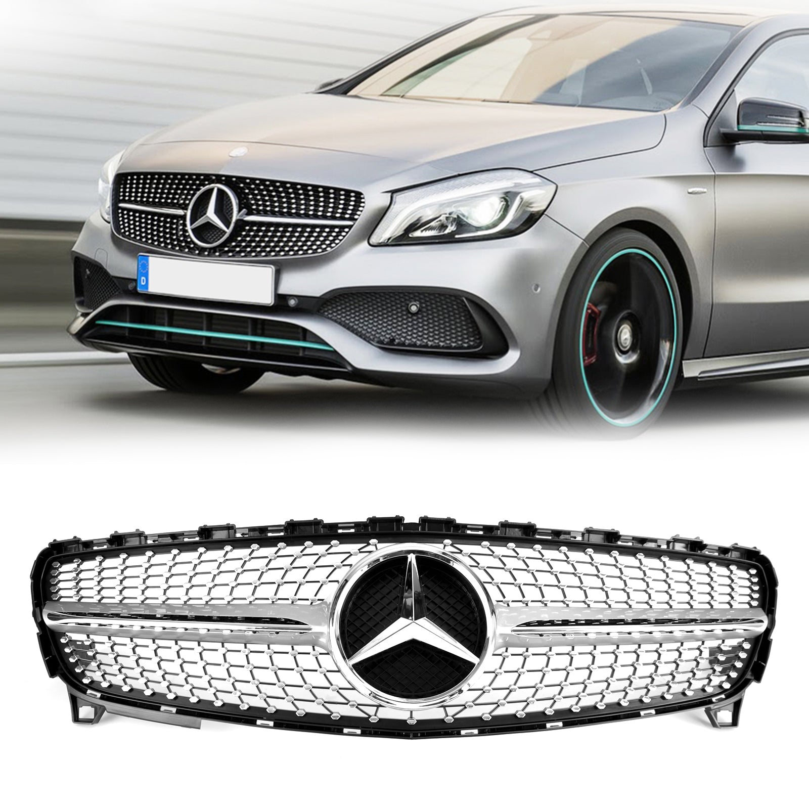 Mercedes Benz A-CLASS W176 A180/200/A45 2016-2018 Front Bumper Grille ...