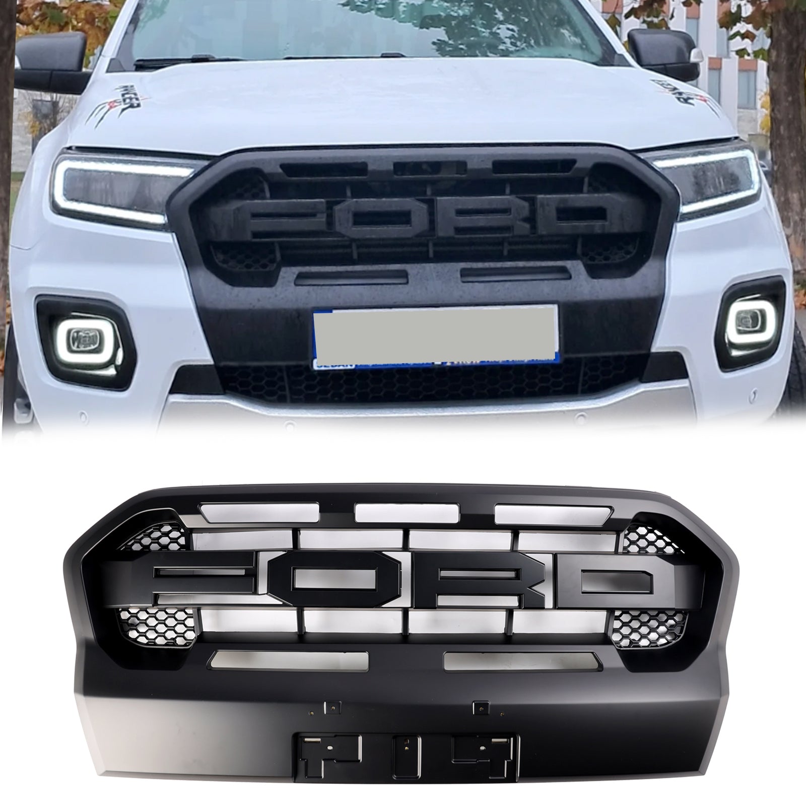 2019-2023 Ford Ranger T8 Wildtrak Raptor Style Front Bumper Grill Repl ...