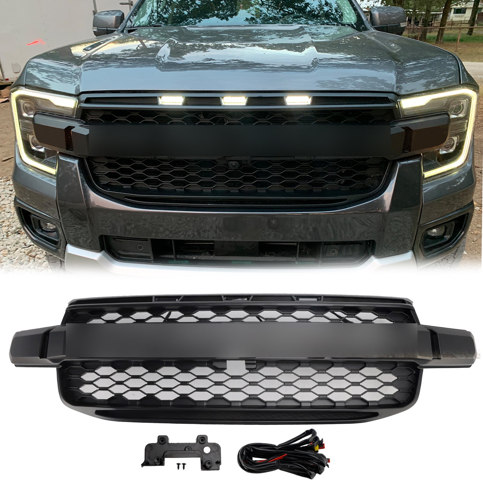 Ford Ranger Next Gen T9 2023-2025 Raptor Style Grill Front Bumper Blac ...